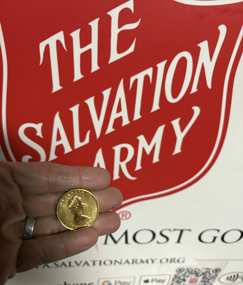 Salvation Army volunteers find rare gold coin in red bucket - Observer ...
